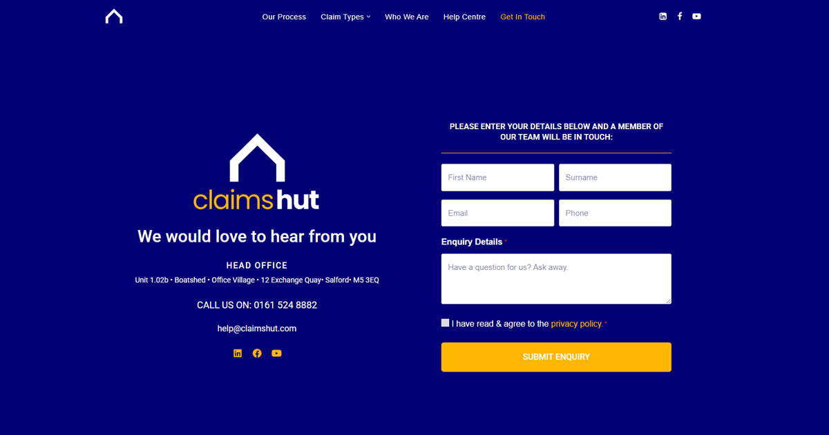 Claims Hut | Free No-Obligation Claim Review